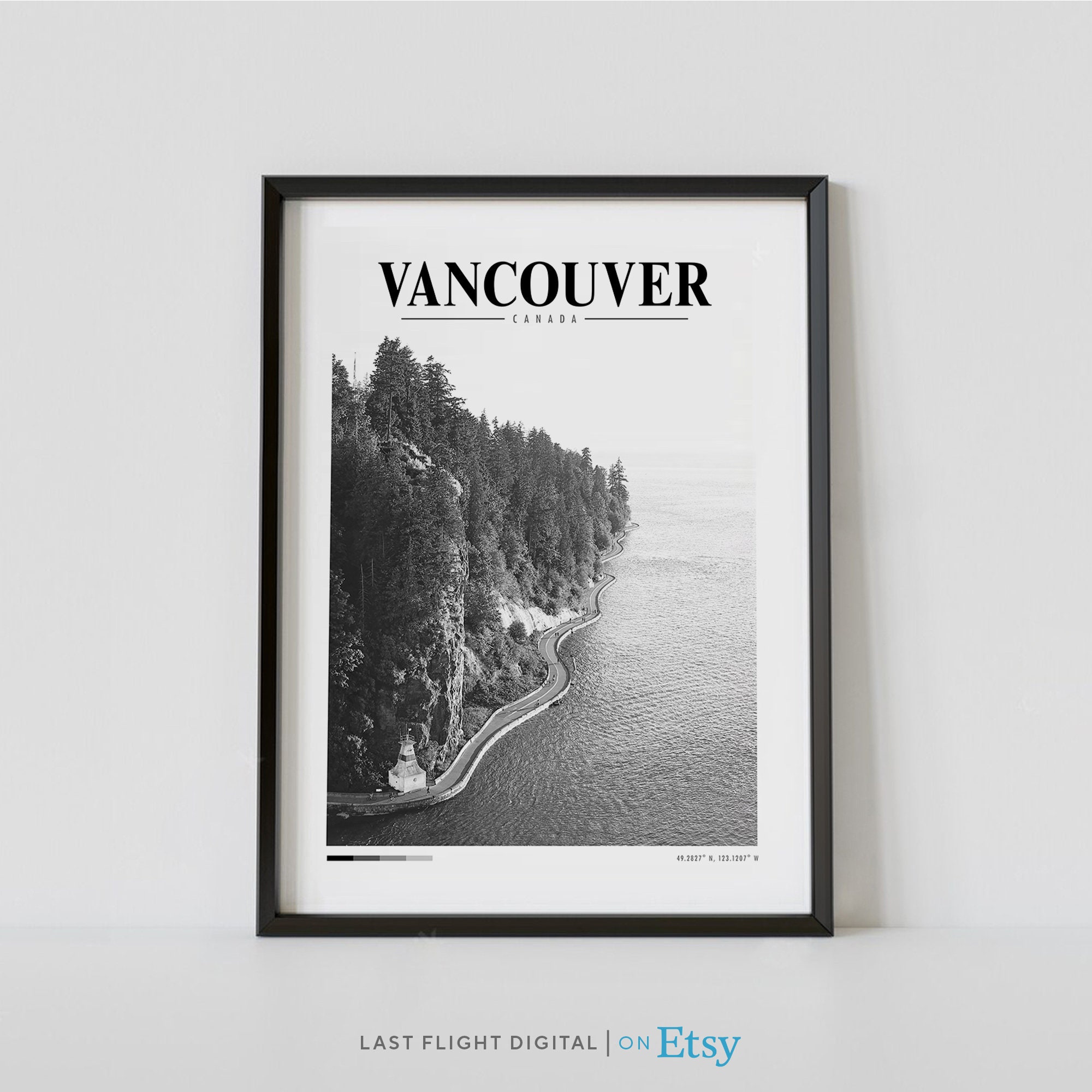 Vancouver Poster, Canada Poster, Stanley Park Road, Vancouver Wall Art ...