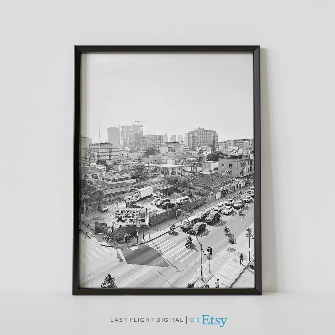 Angola Poster, Luanda Print, City Street, Angola Print, Luanda Poster ...
