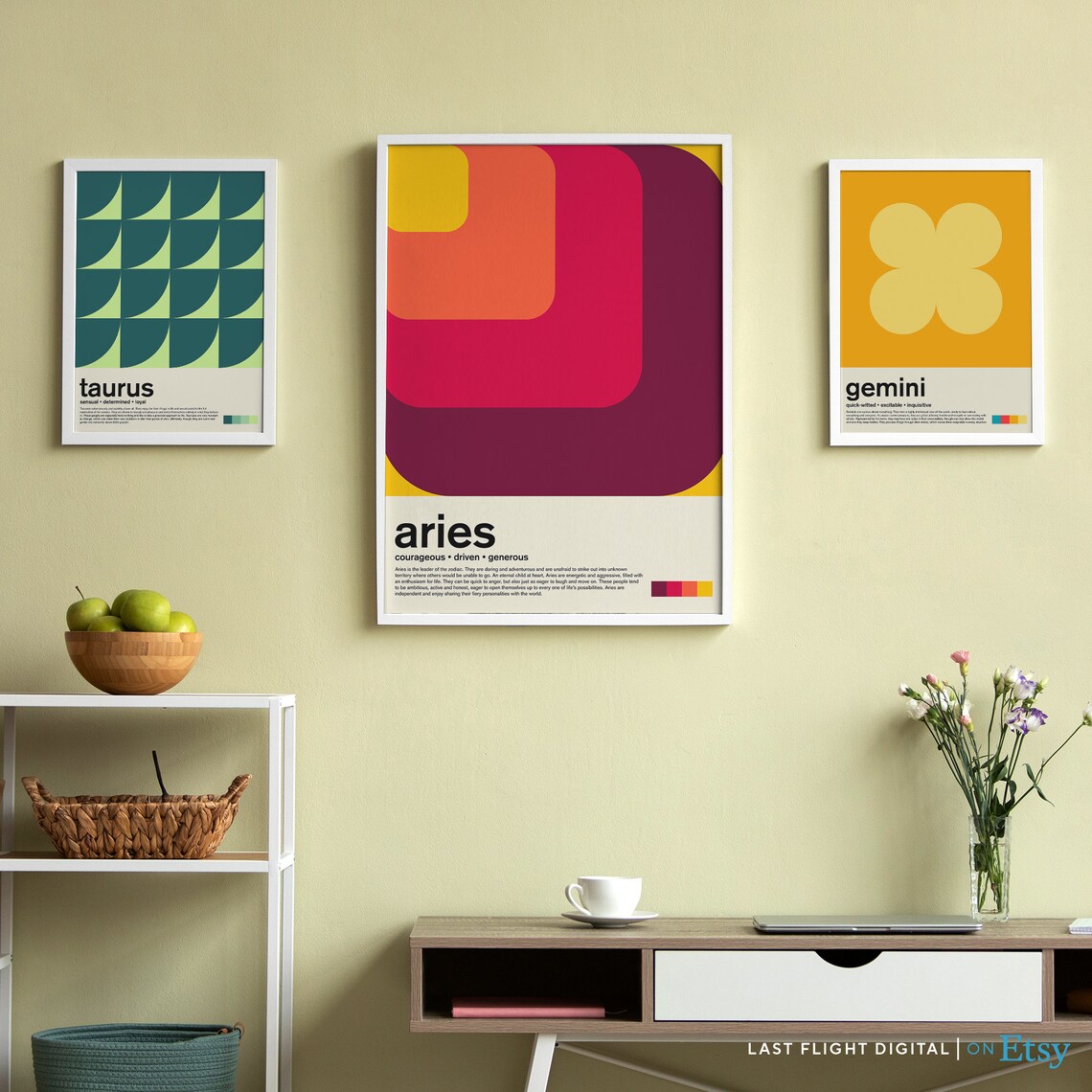 Zodiac Print Set of 6 Astrology Poster Zodiac Poster - Etsy