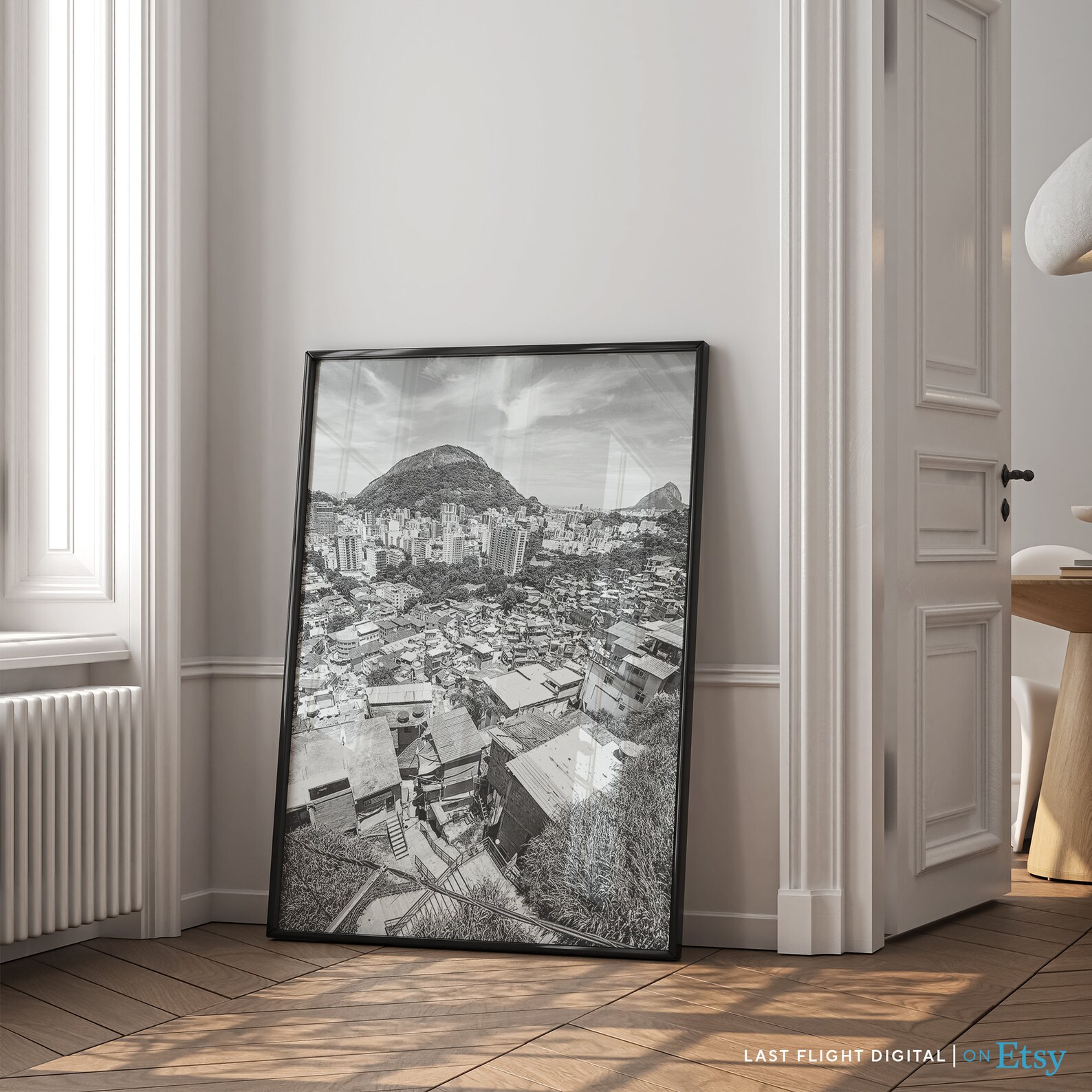 Brazil Print, Rio De Janeiro Poster, Favelas, Brazil Art, Travel, Black ...