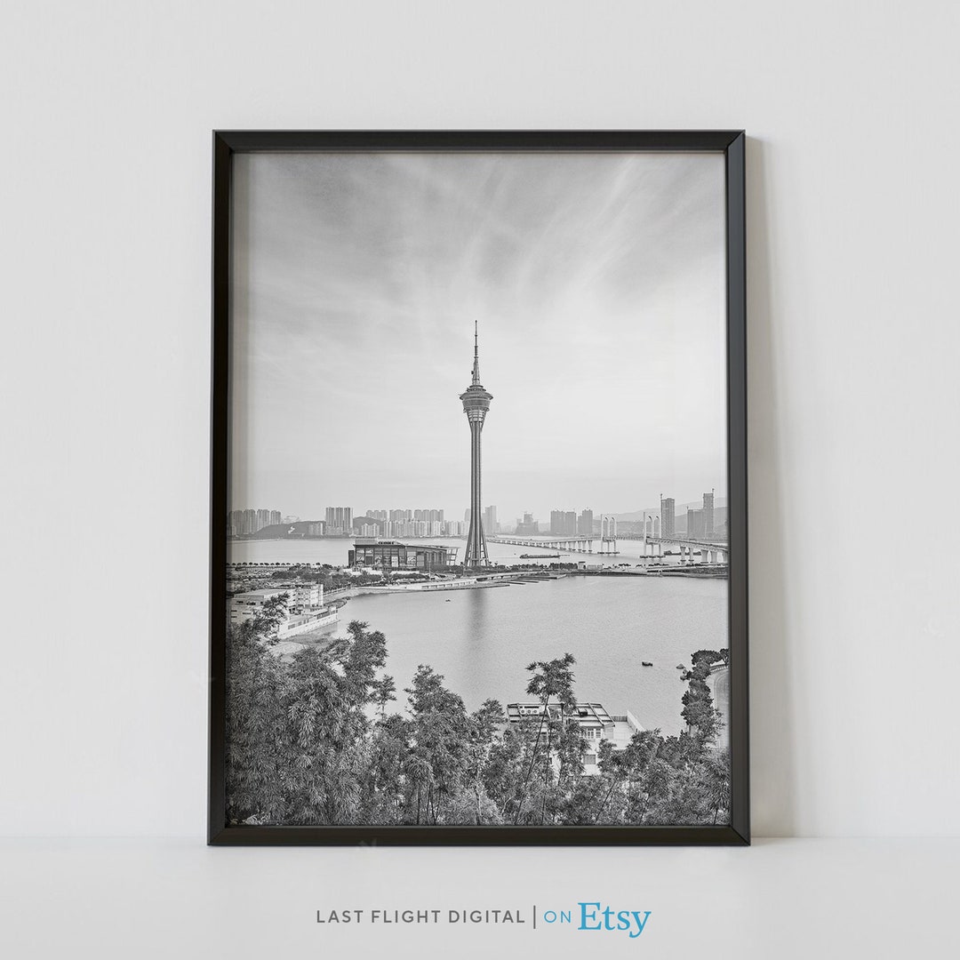 Macau Poster, China Print, Macau Tower, Macao Print, China Poster ...