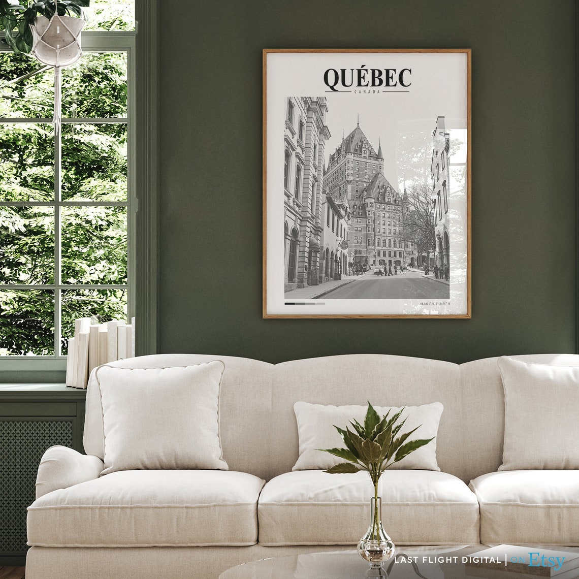 Quebec Poster Canada Print Fairmont Le Château Frontenac - Etsy