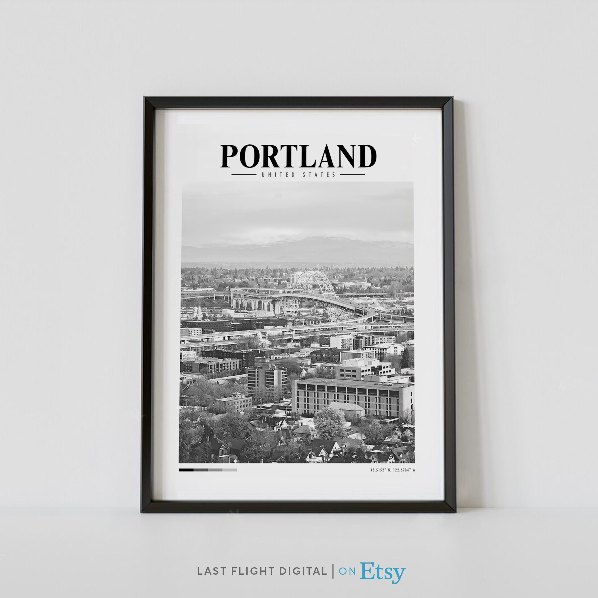 Portland Print Oregon Poster Stadtansicht Portland Poster - Etsy.de