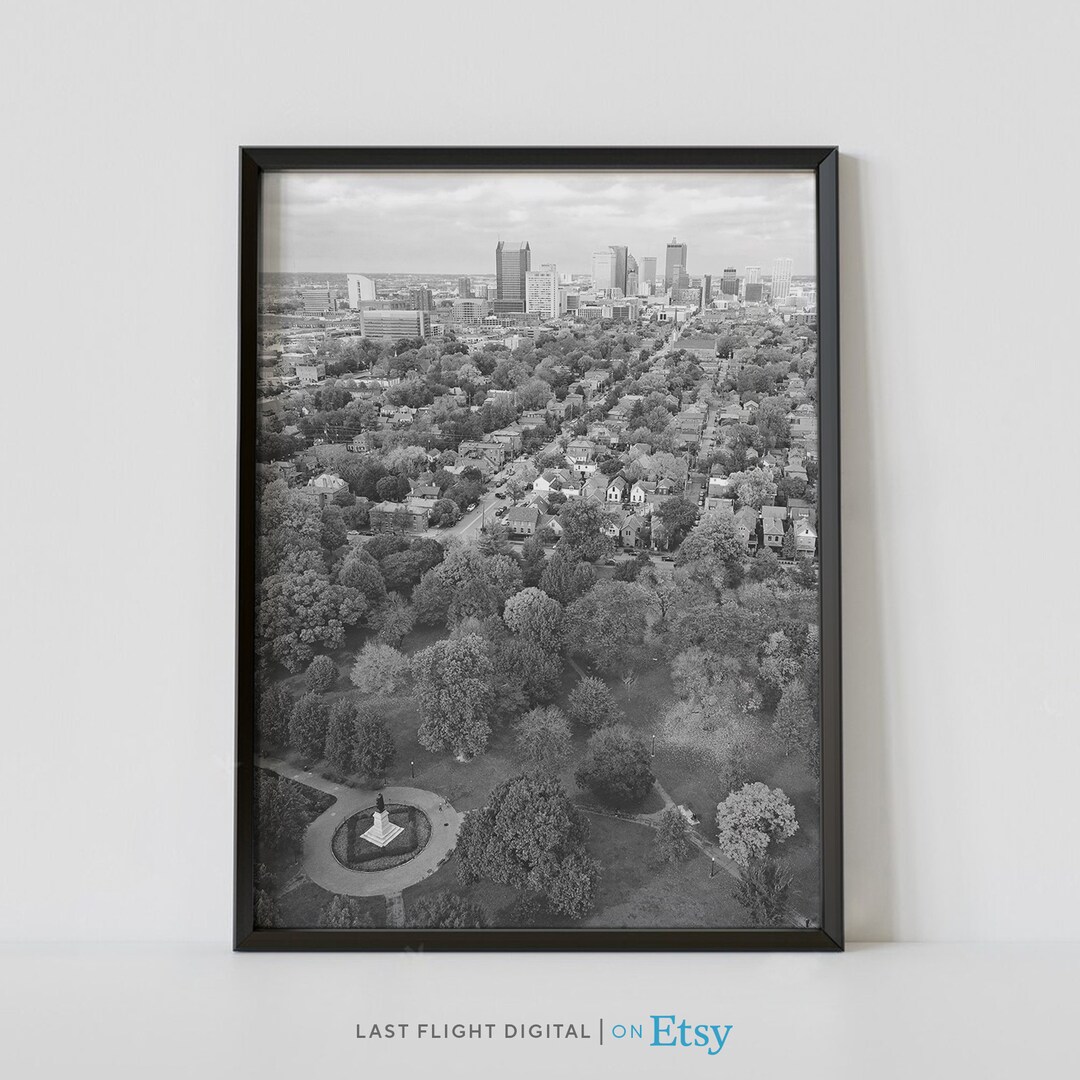 Ohio Print, Columbus Poster, German Village, Ohio Poster, Cityscape ...