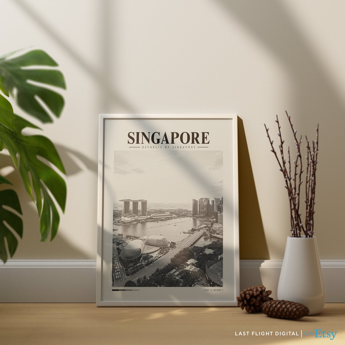Singapore Print Singapore Poster Singapore Wall Art Travel - Etsy