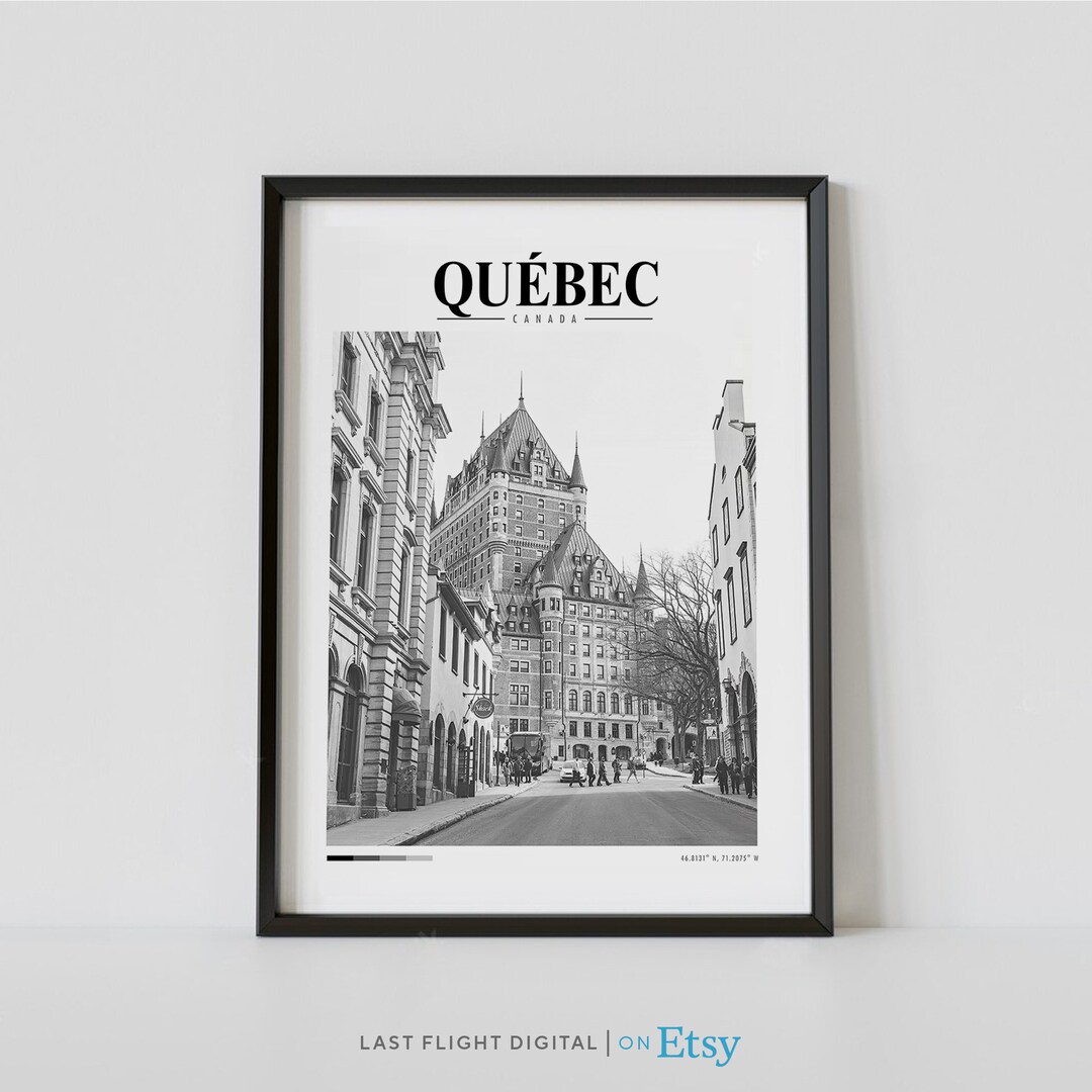 Quebec Poster Canada Print Fairmont Le Château Frontenac - Etsy