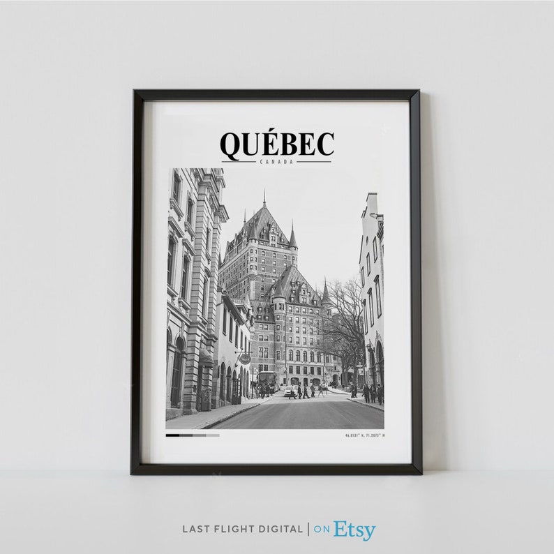 Quebec Poster Canada Print Fairmont Le Château Frontenac - Etsy