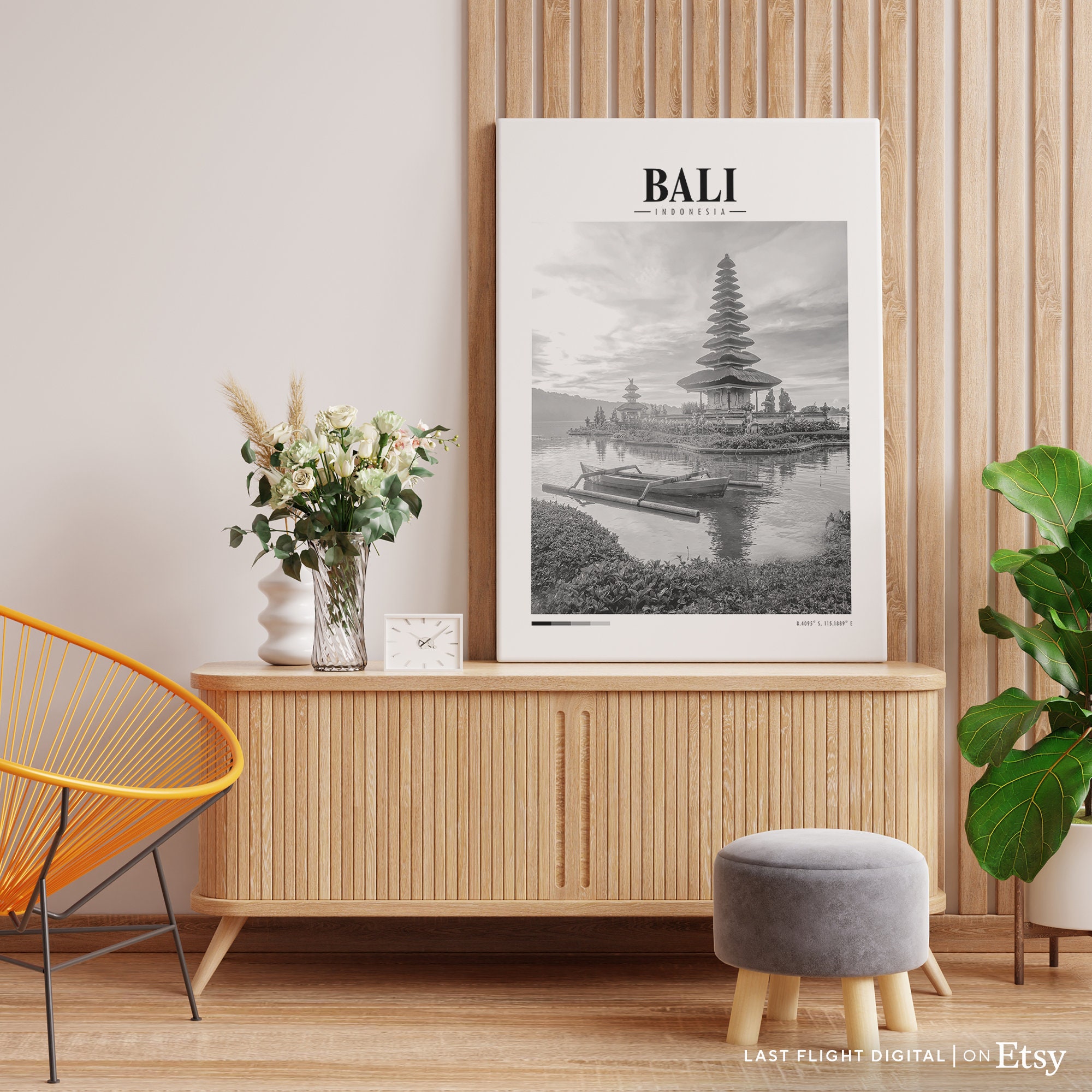 Bali Poster Indonesia Poster Bali Wall Art Ulundanu Temple - Etsy