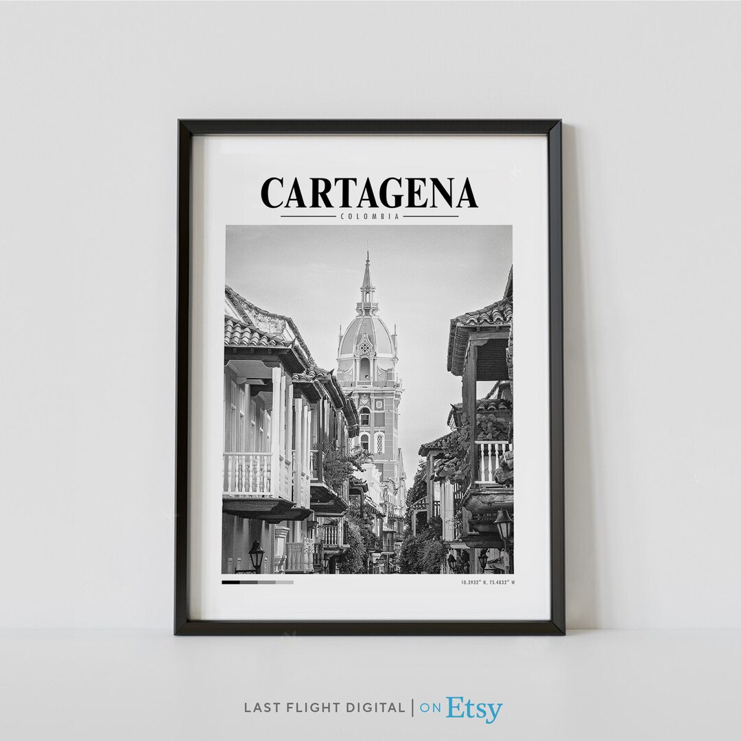 Colombia Print, Cartagena Poster, Cathedral of Cartagena, Colombia ...