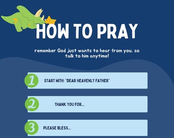 How to Pray Children's Poster - Etsy