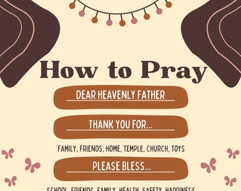 How to Pray Children's Poster - Etsy