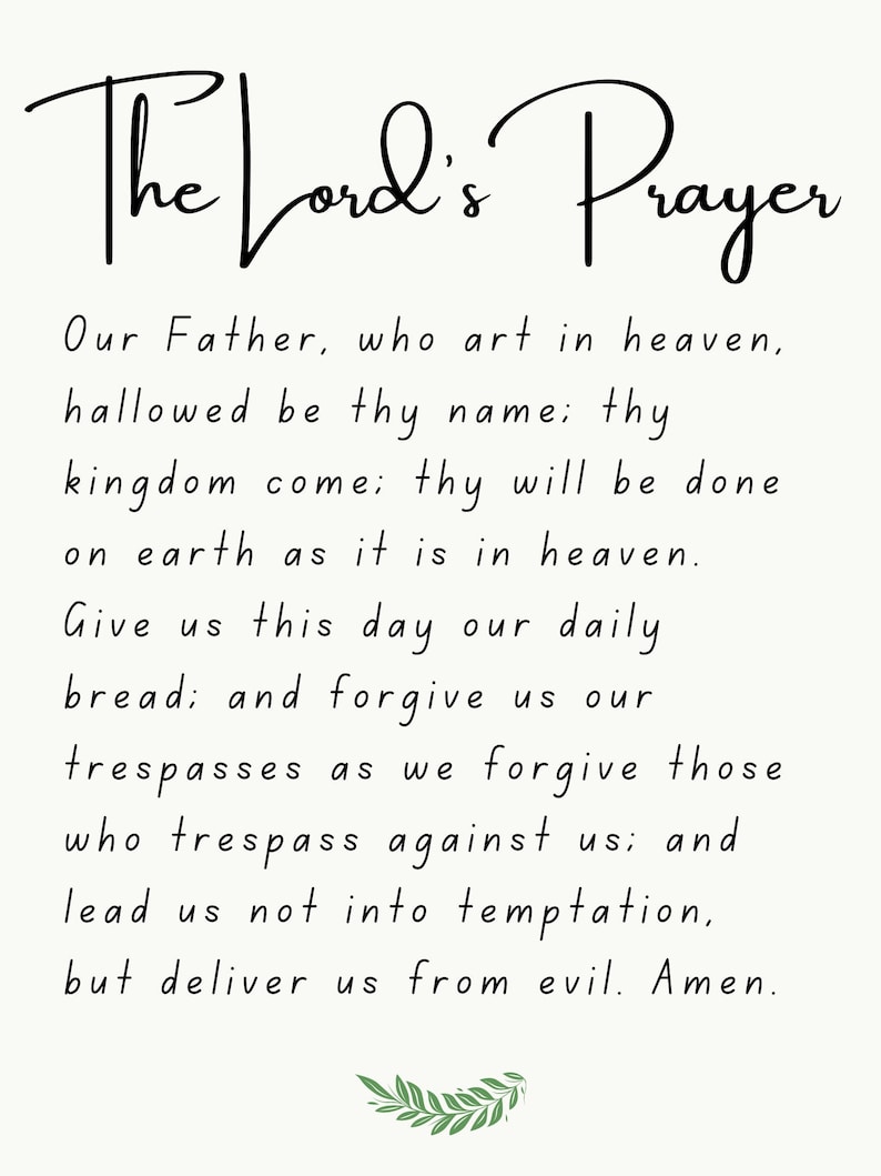 The Lord's Prayer Digital Download - Etsy