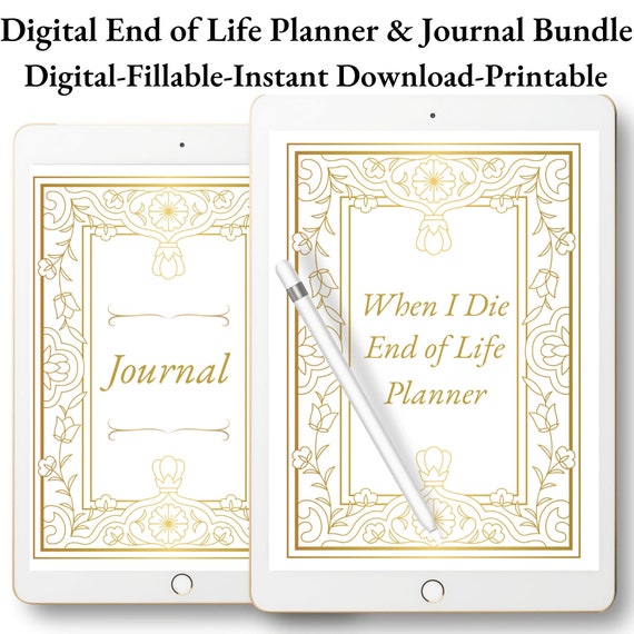 Digital Journal & End of Life Planner/digital-fillable-instant - Etsy