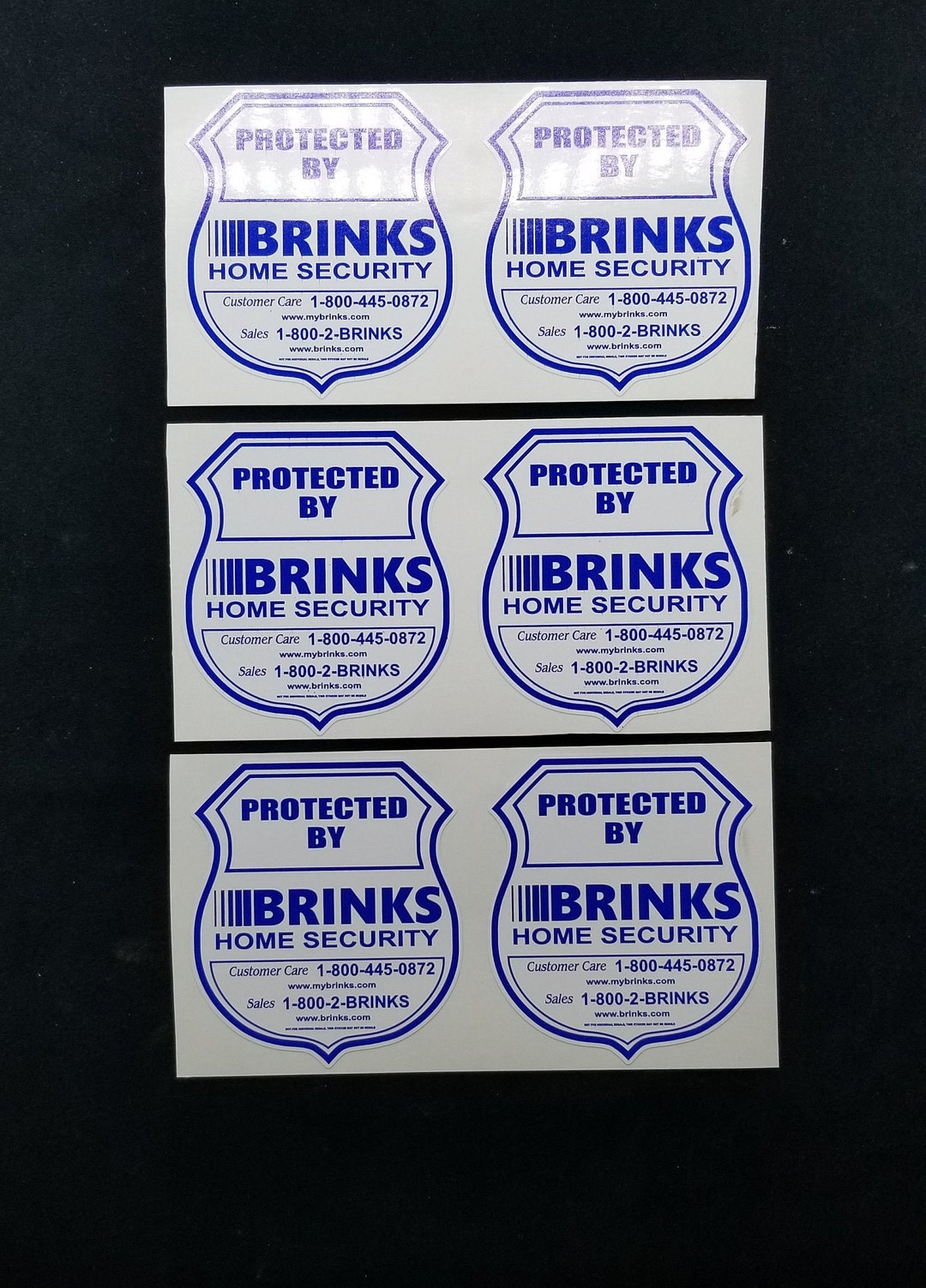 6 Brinks Home Alarm Security Surveillance Decal Window Door Sticker - Etsy