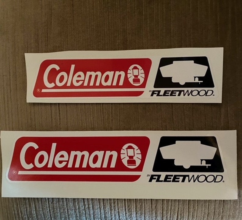 Coleman by Fleetwood Sticker Label for RV Trailer Lantern Stove Lamp 9 ...