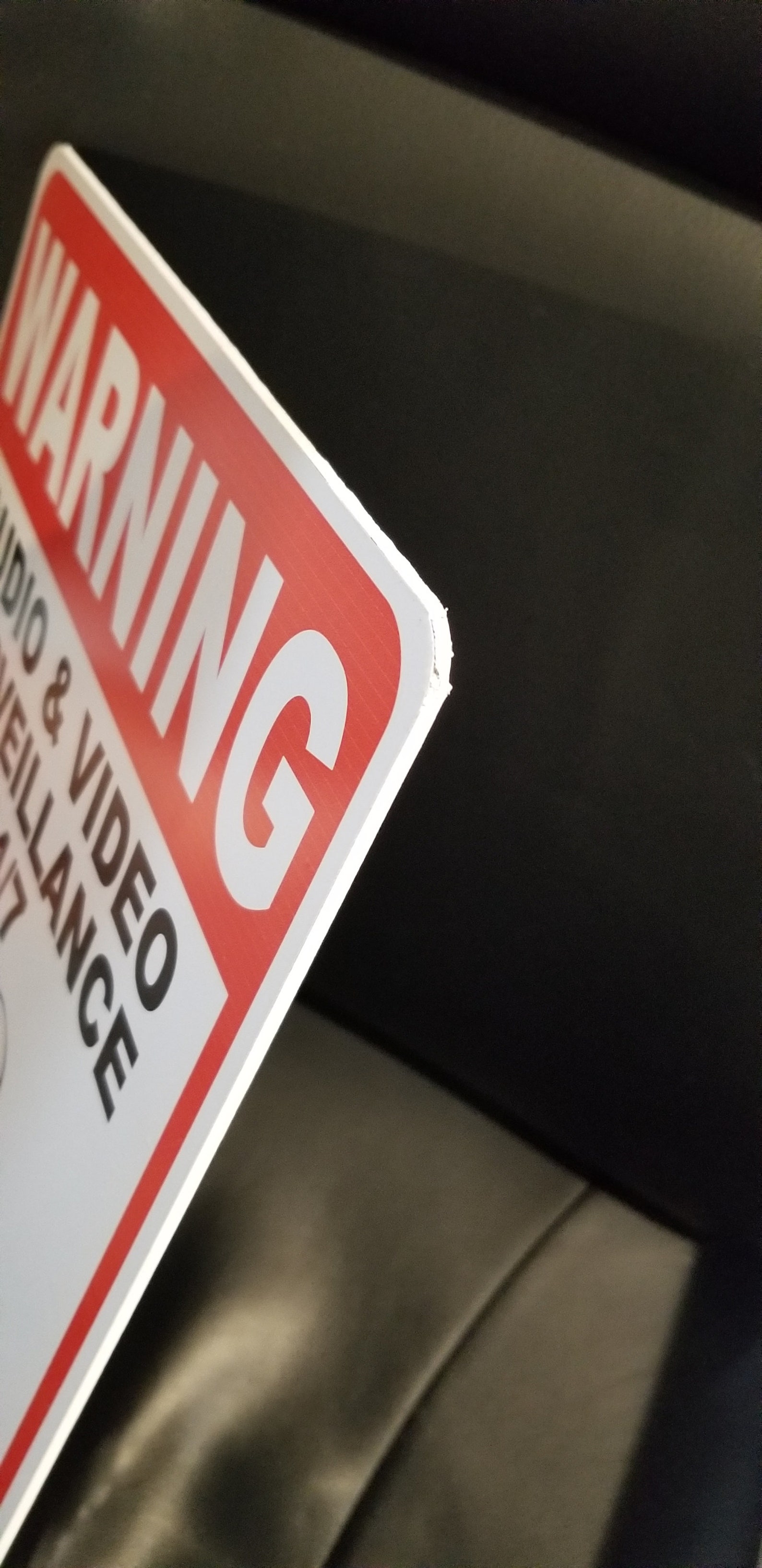 AVISO Spanish English Surveillance Sign Warning Security Cctv Audio ...