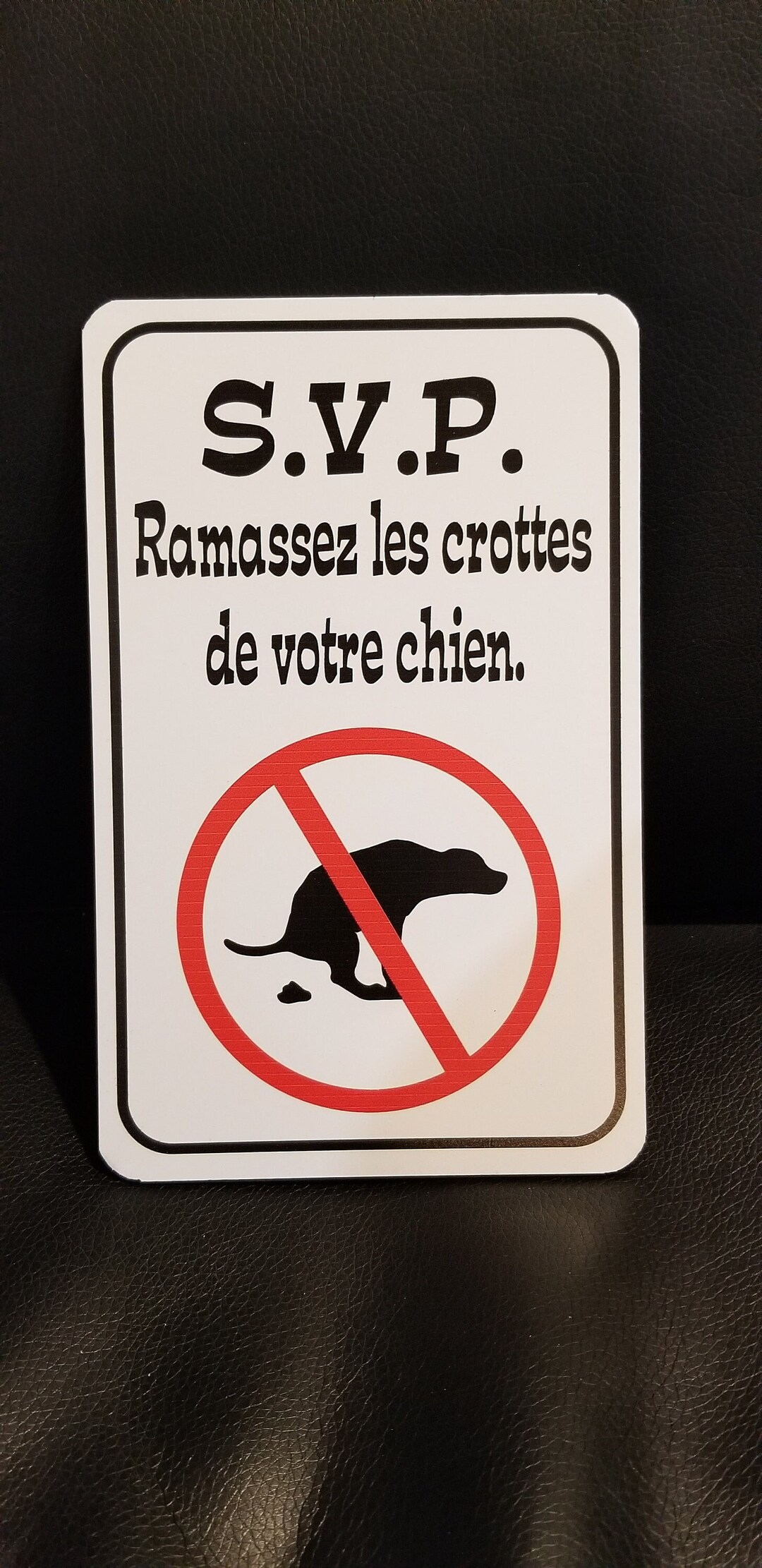 French Poop Stoop and Scoop Lawn Sign: Dog Waste Pick up After Your Dog ...