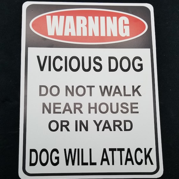 Attack Dog Sign - Etsy
