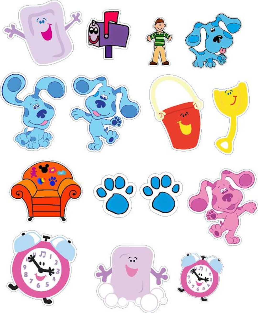 Blue's Clues Sticker Cutout Wall Vehicle Party Signs - Etsy