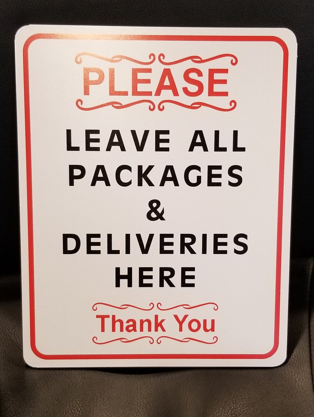 Please Leave Packages and Deliveries Here Front Door Sign - Etsy