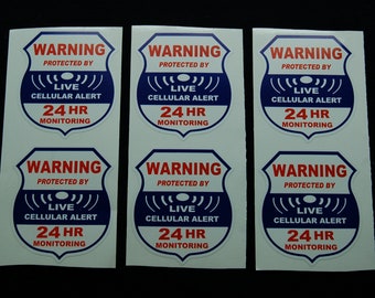 Security Alarm Stickers - Etsy