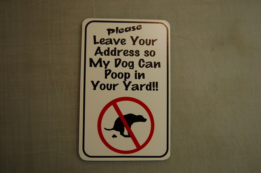 Address Yard No Poop Stoop and Scoop Lawn Sign Dog Pick up After Your ...
