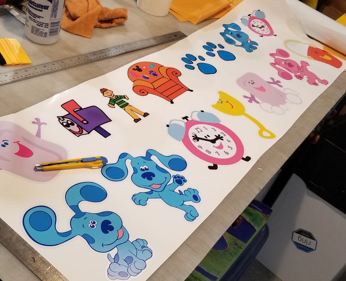 Blue's Clues Sticker Cutout Wall Vehicle Party Signs - Etsy