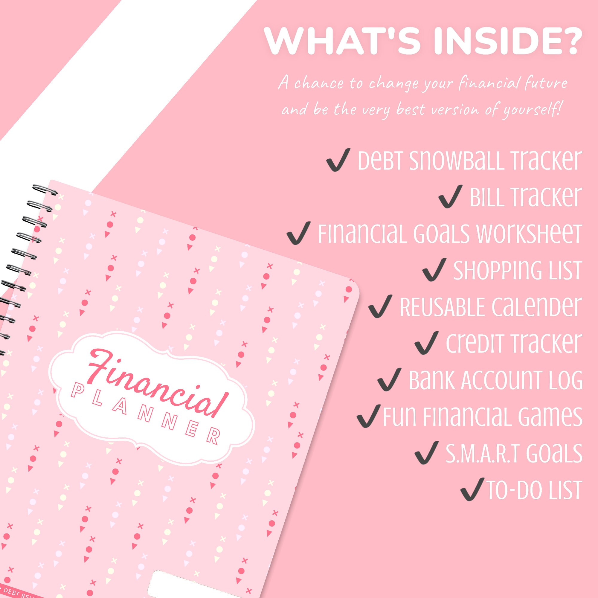 Monthly Budget Planner Printable, Pink Theme, Monthly Bills Tracker, US ...