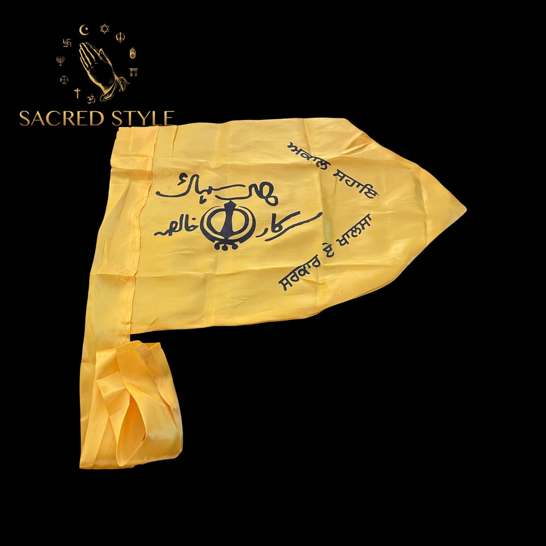 Sarkar E Khalsa Nishan Sahib, Khanda Sikh Flag, Jhanda, Panjabi, Sikh ...