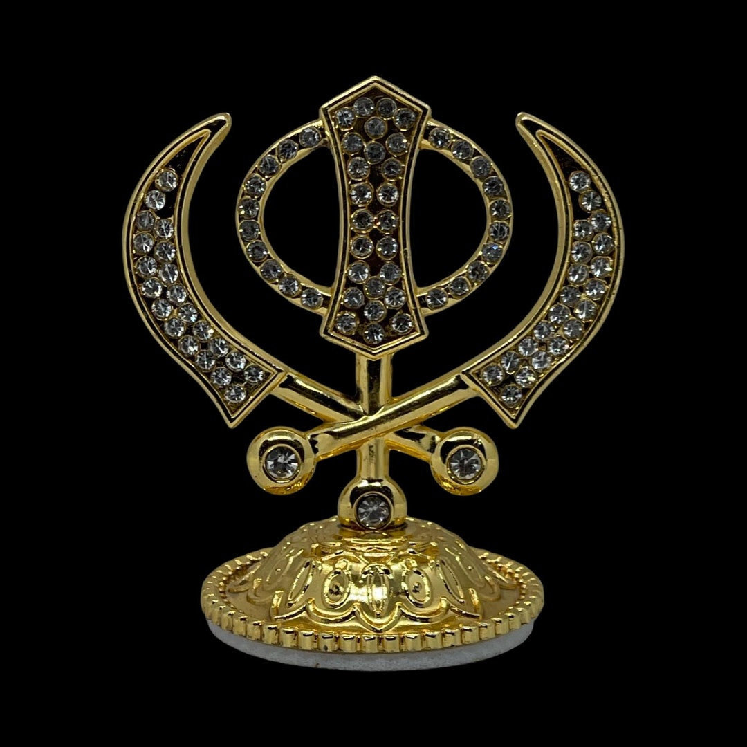 Khanda, Ek Onkar, Metal Khanda, Ik Onkar, Car Dashboard Idol, Car Decor ...