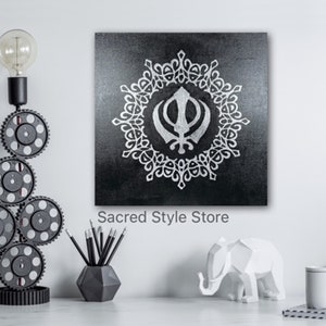 Hand Made Khanda Mandala | Sikh Wall Art | Home Decor | Wall Hanging ...