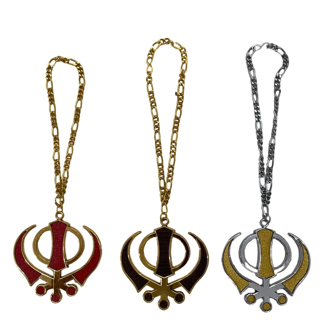 Khanda Car Hanging Metal Car Hanging Punjabi Car - Etsy