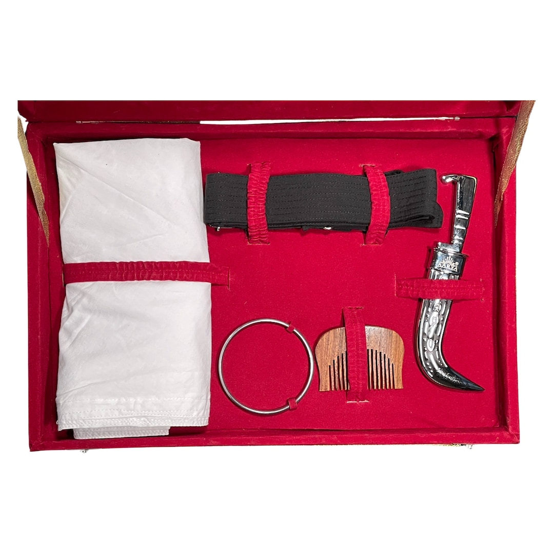 Coffret cadeau sikh Kakar, lot de 5 kakars Kirpan Kanga Kachera Kada 5 ...