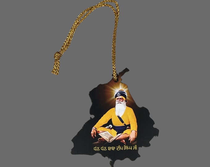 Baba Deep Singh Ji, Punjab Map Car Hanging, Car Decor, Gift Items, Rear ...