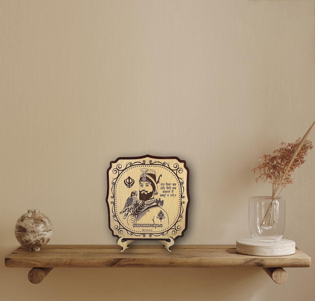 Guru Gobind Singh Ji Table Top, Sikh Guru Saroop, Wall Hanging, Wall ...