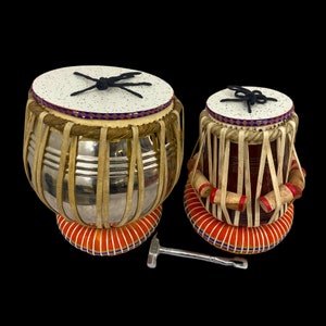 Tabla Set, Indian Drum, Stainless Steel Professional Bayan & Dayan ...