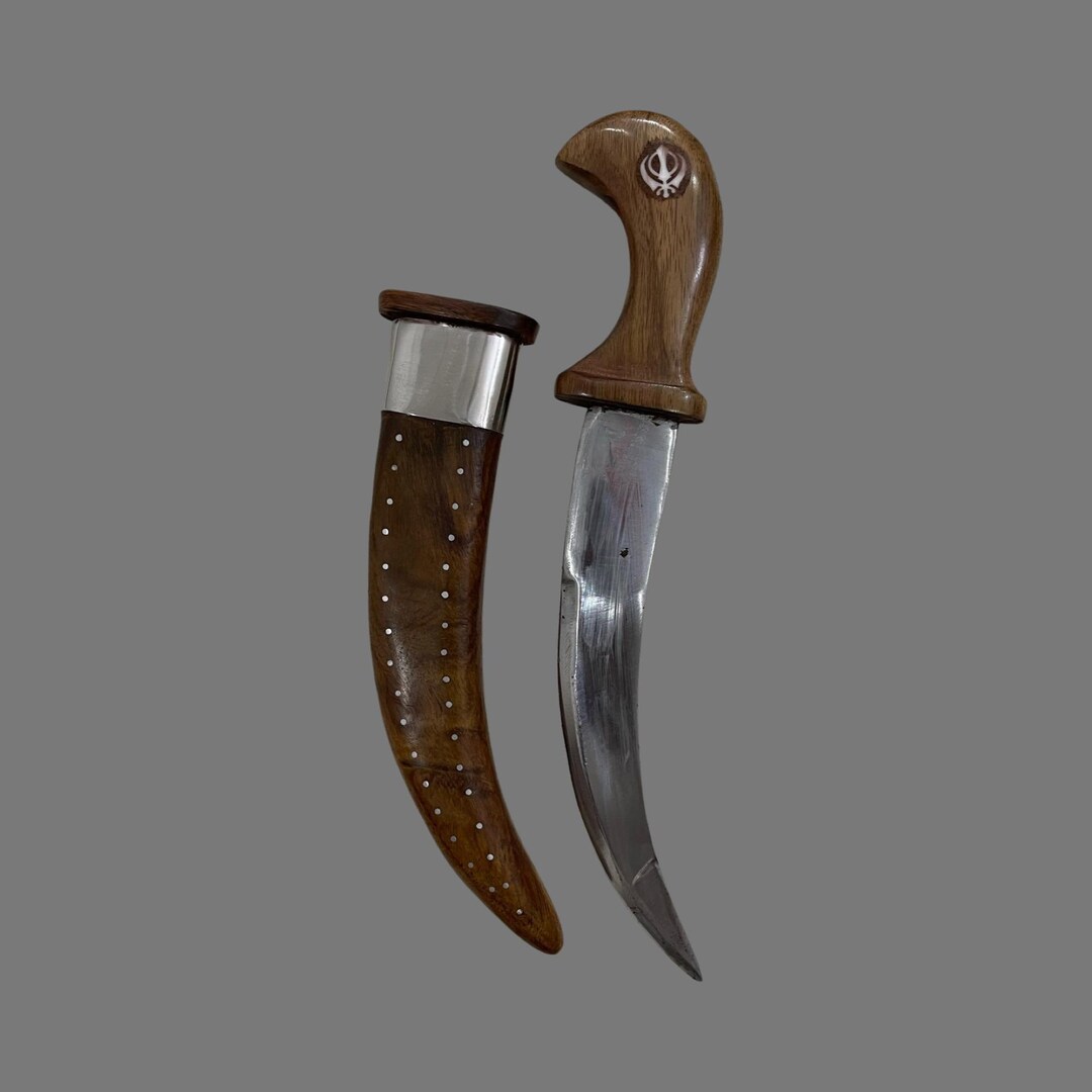 Kirpan Sarbhloh, Sikh Kakar, Kukri, Kakkar, Wood Case Kirpan, Punjabi ...