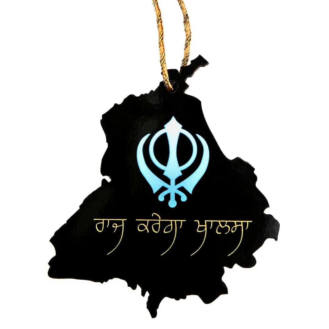 Raj Karega Khalsa, Punjab Map, Khanda, Sikh Car Hanging, Car ...