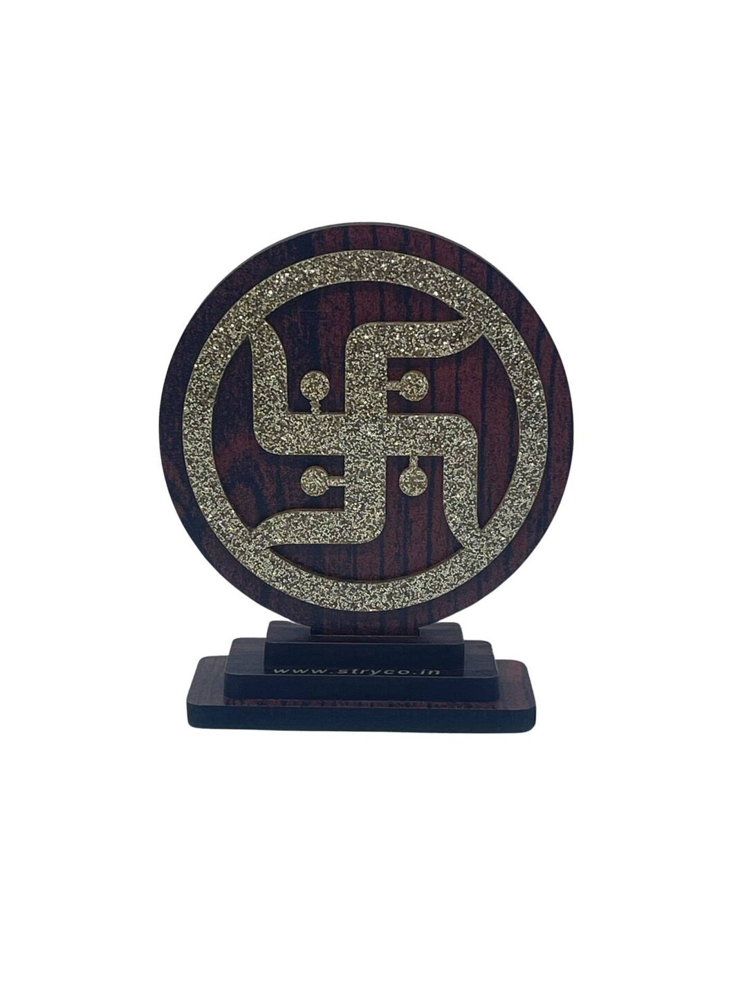 Hindu Car Dashboard Accessories Swastika Symbol, Wood Piece With ...