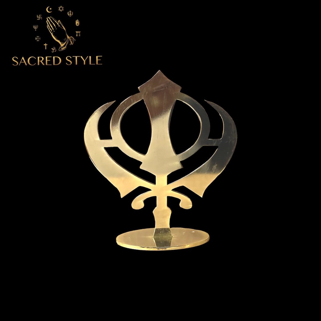 Khanda Table Top, Metal Khanda, Sikh Home Decor, Sikh Gift Items, - Etsy