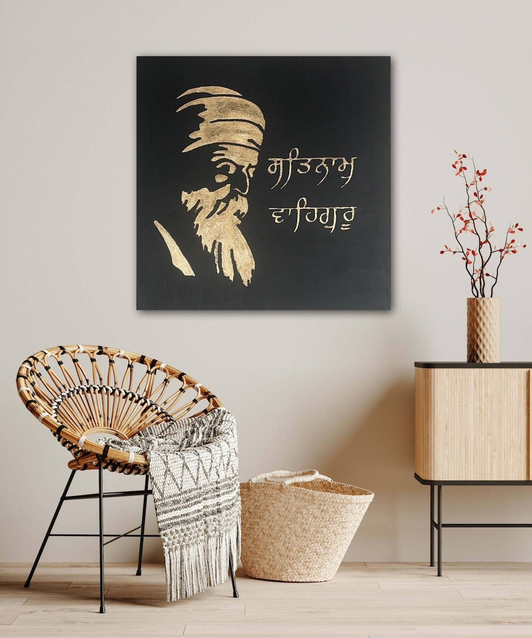 Guru Nanak Dev Ji Saroop Handmade Satnam Waheguru Sikh Wall - Etsy