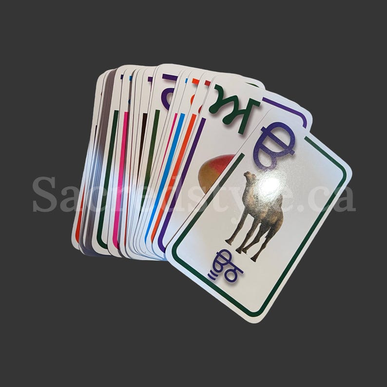 Punjabi Flash Cards, Gurmukhi Alphabet, Sikh Gift - Etsy Canada