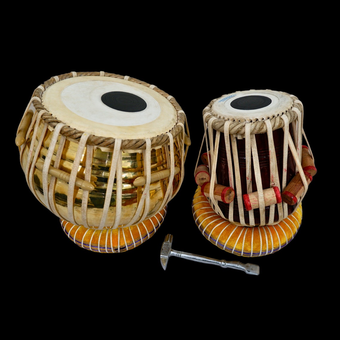 Tabla Set, Indian Drum, Brass Professional Bayan & Dayan Percussion ...