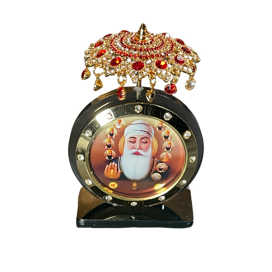 Sikh Car Dashboard Idol, 10 Sikh Gurus, Car Decor, Truck Decor, Gift ...