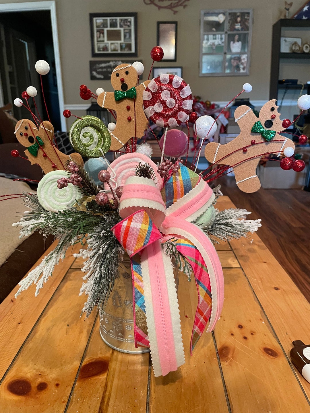Gingerbread Christmas Centerpiece - Etsy