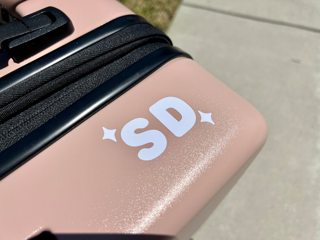 Sparkle Monogram Decal | Luggage Stickers | Car Decal | Personalized ...