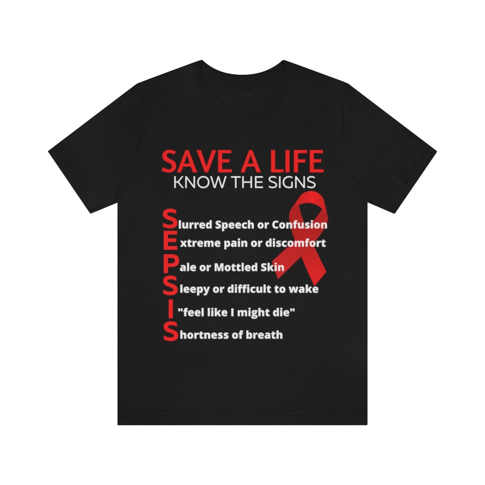 Sepsis Awareness - ADULT Unisex Jersey Short Sleeve Tee - Etsy