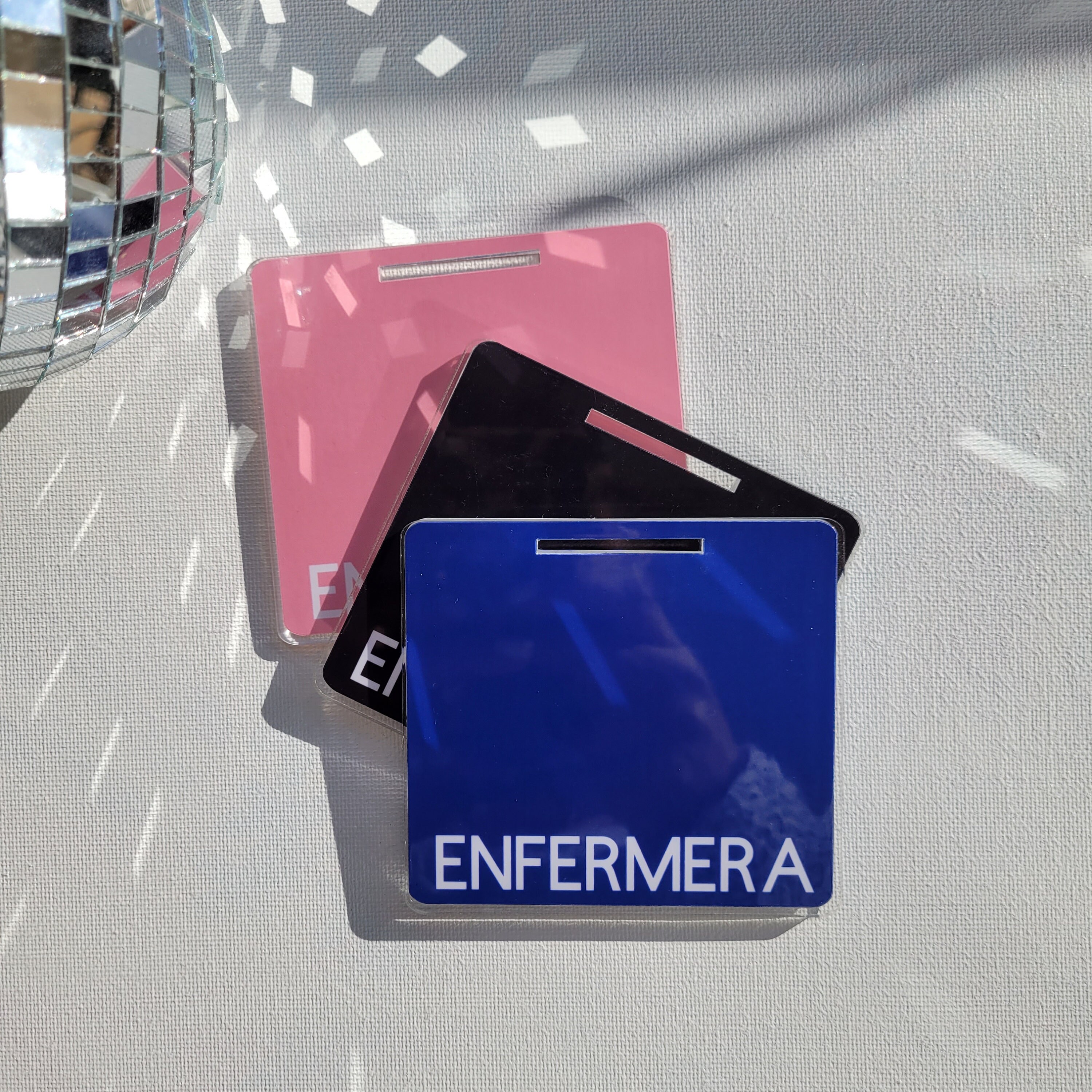 ENFERMERA Bilingual Badge Buddy Horizontal Acrylic Latina Nurse ...