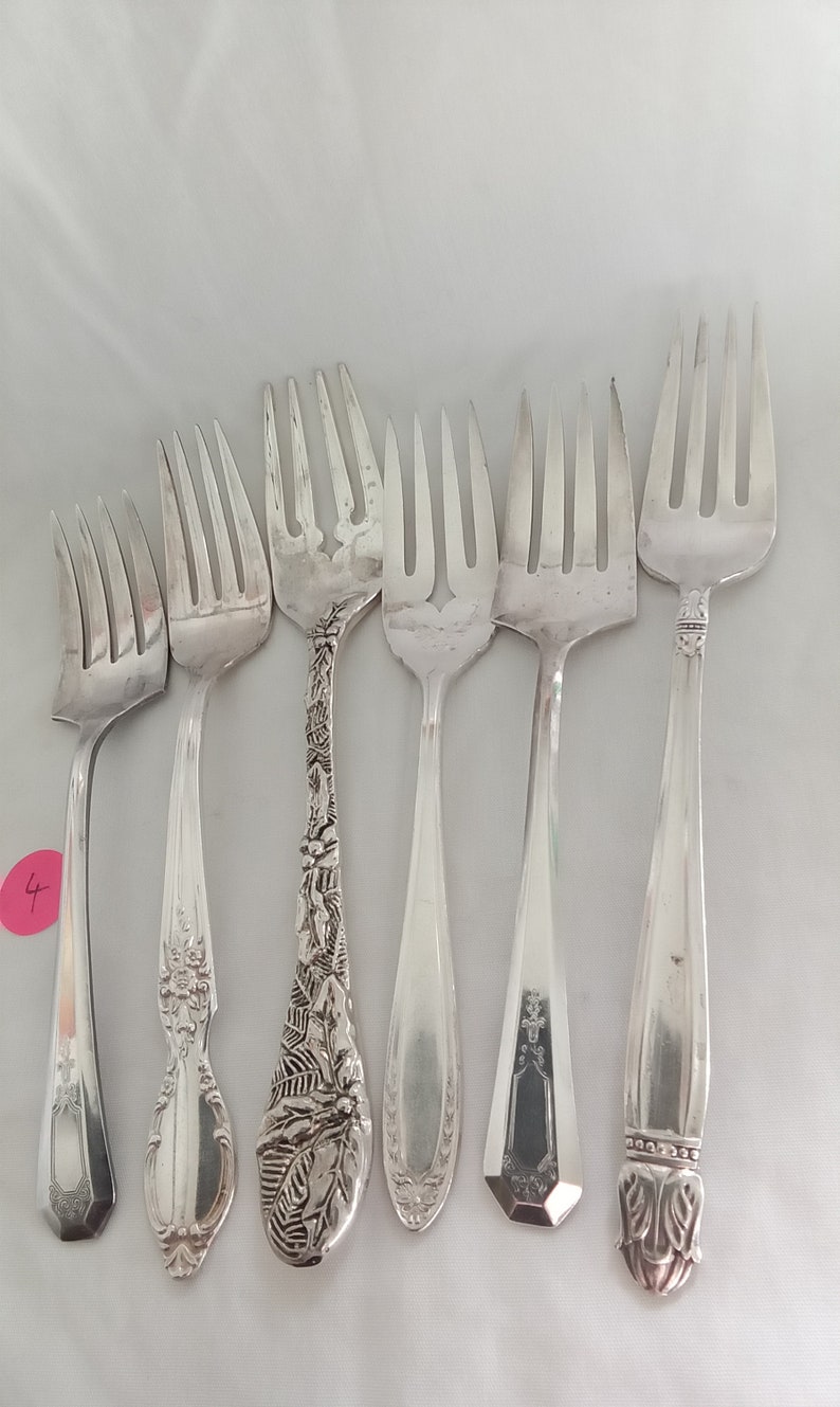 Mismatched Silverplate Forks Set of 6 Flatware/vintage & Antique ...