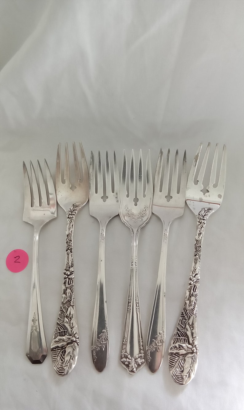 Mismatched Silverplate Forks Set of 6 Flatware/vintage & Antique ...